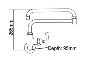 Aquajet 1/2" Taps with Lever Control & 450mm Double Jointed Spout AJ-W ...