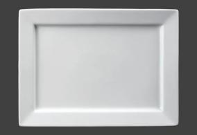 Whiteware Wide Rim Rectangular Platter
